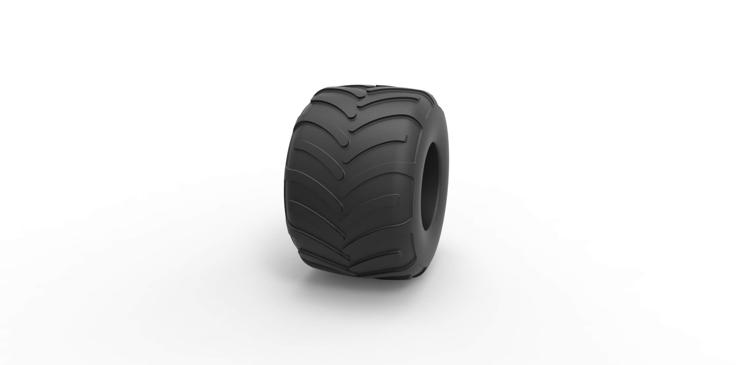Monster Jam Tire 1:25 - 3D Model by TechItemsRock