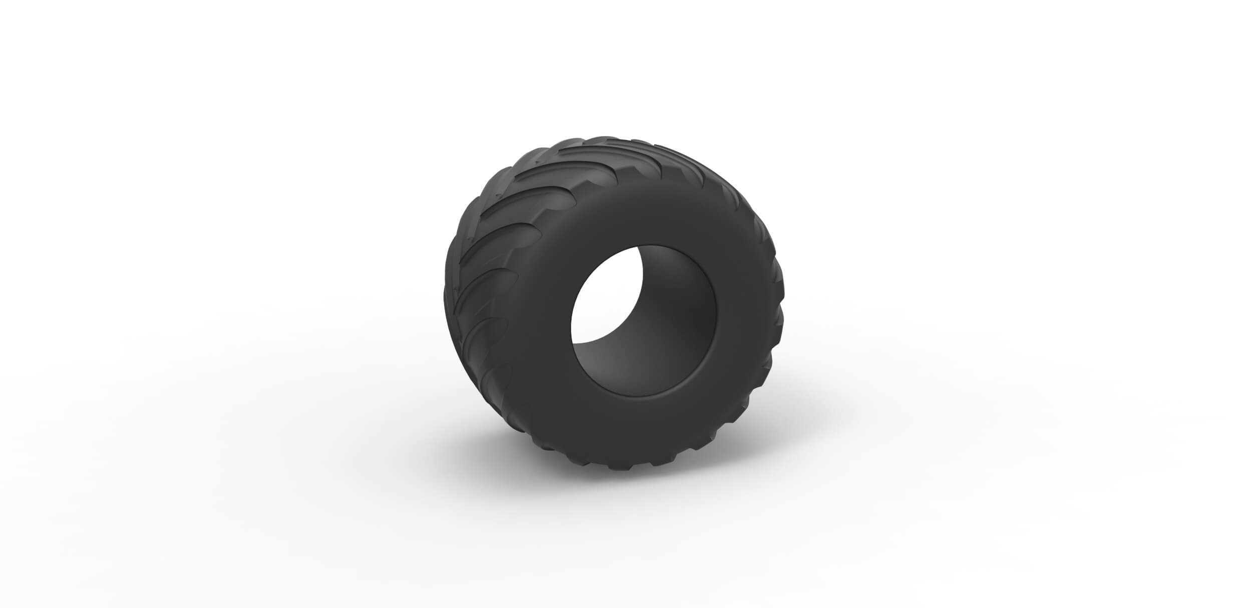 Monster Jam Tire 1:25 - 3D Model by TechItemsRock