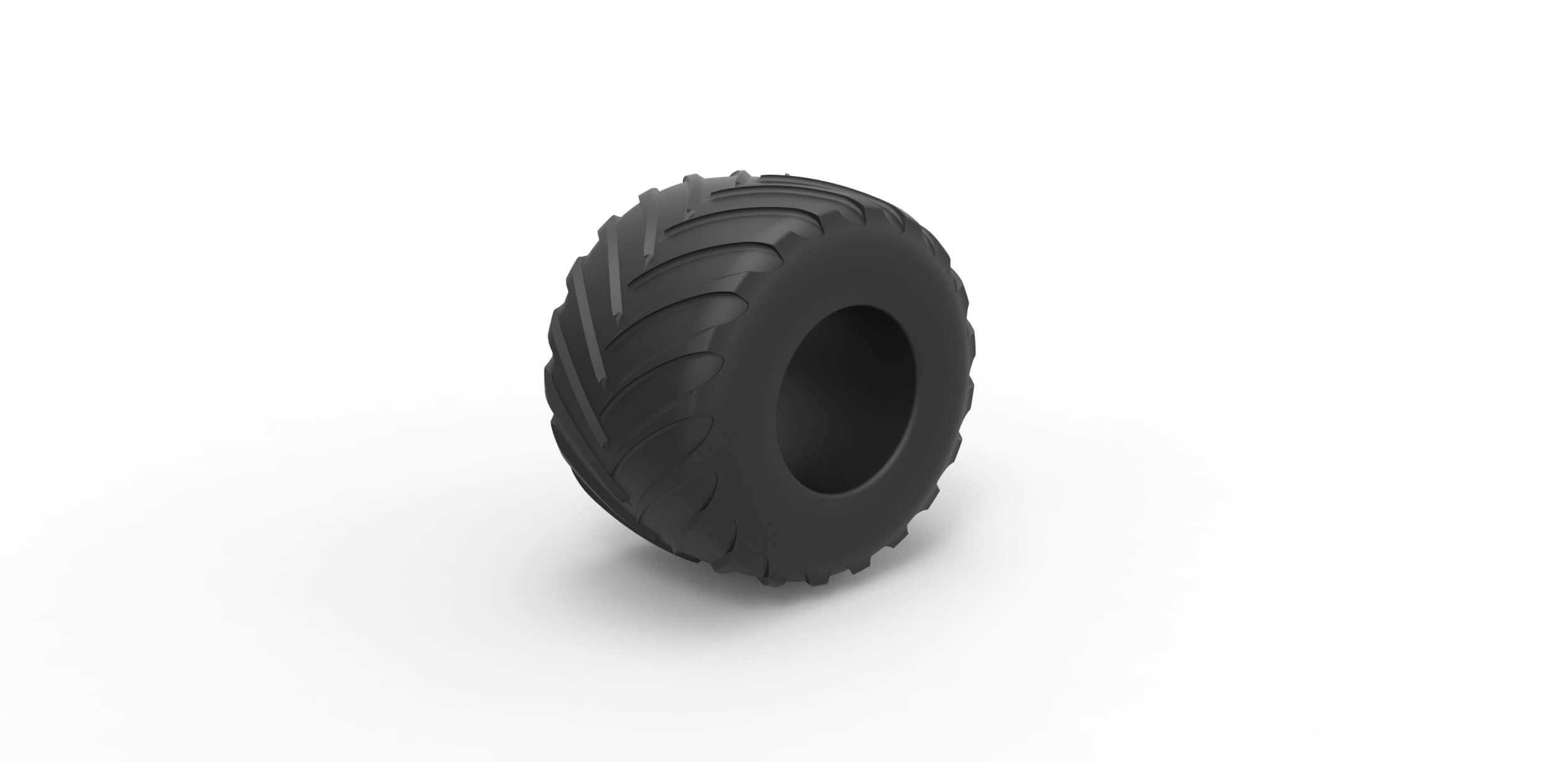Monster Jam Tire 1:25 - 3D Model by TechItemsRock