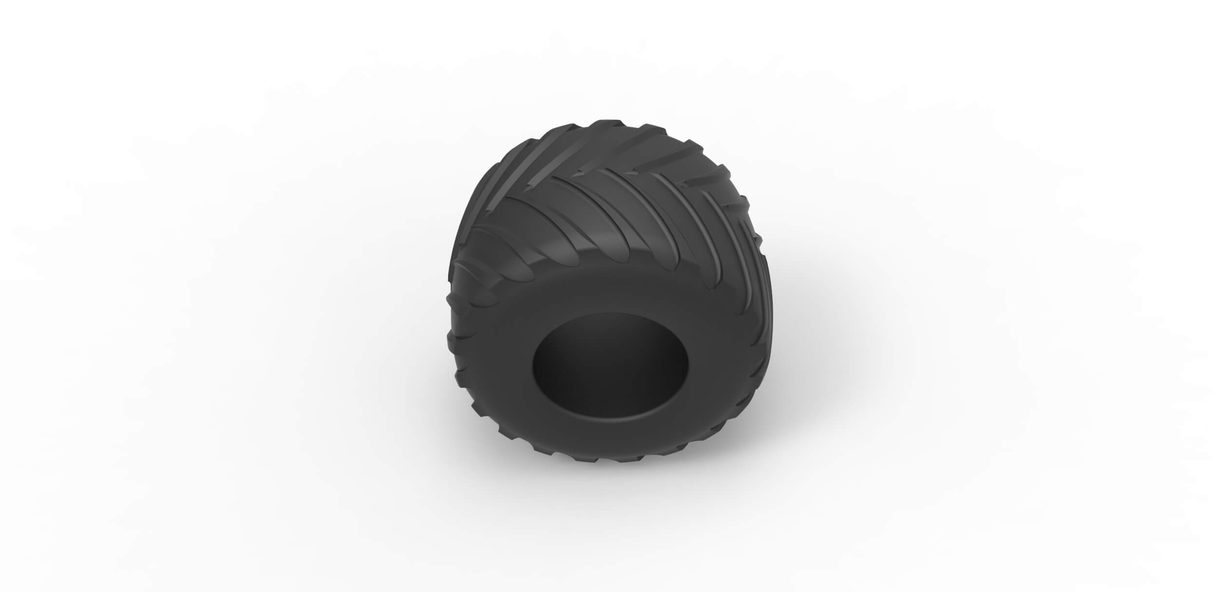 Monster Jam Tire 1:25 - 3D Model by TechItemsRock