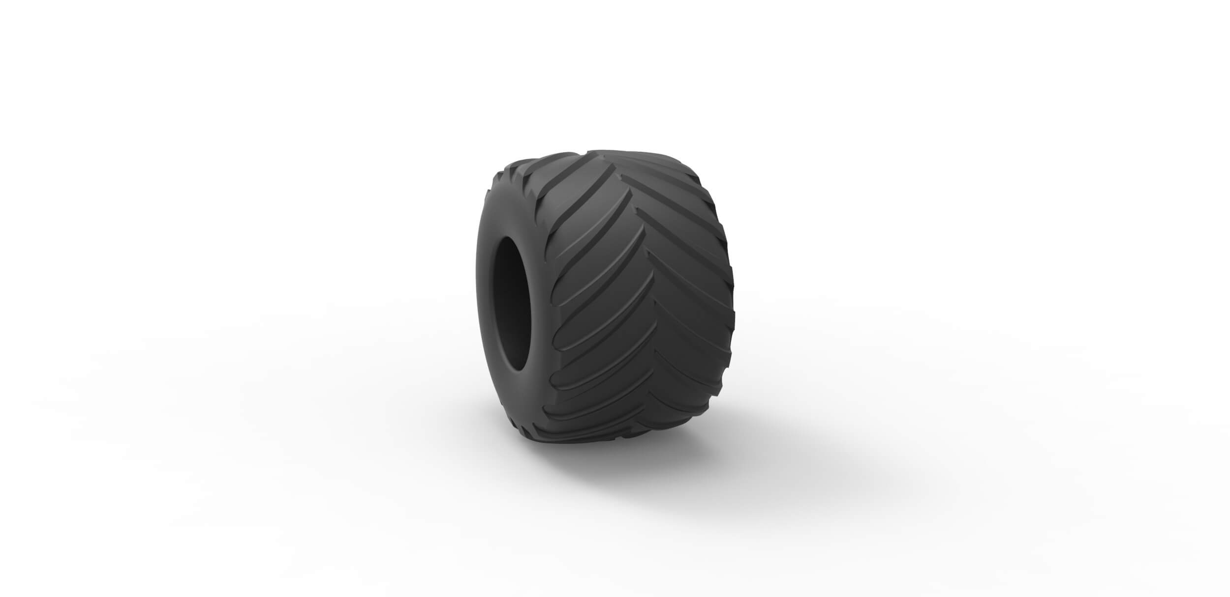 Monster Jam Tire 1:25 - 3D Model by TechItemsRock