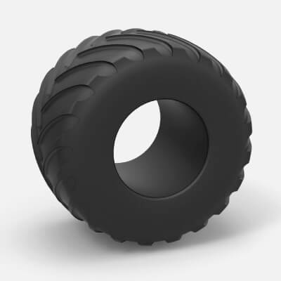 Monster Jam Tire 1:25 - 3D Model by TechItemsRock