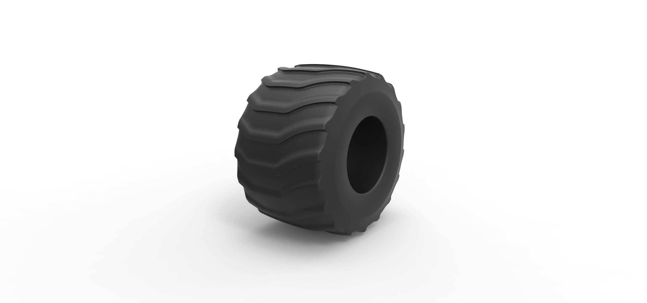 Monster Jam Tire 1:25 - 3D Model by TechItemsRock