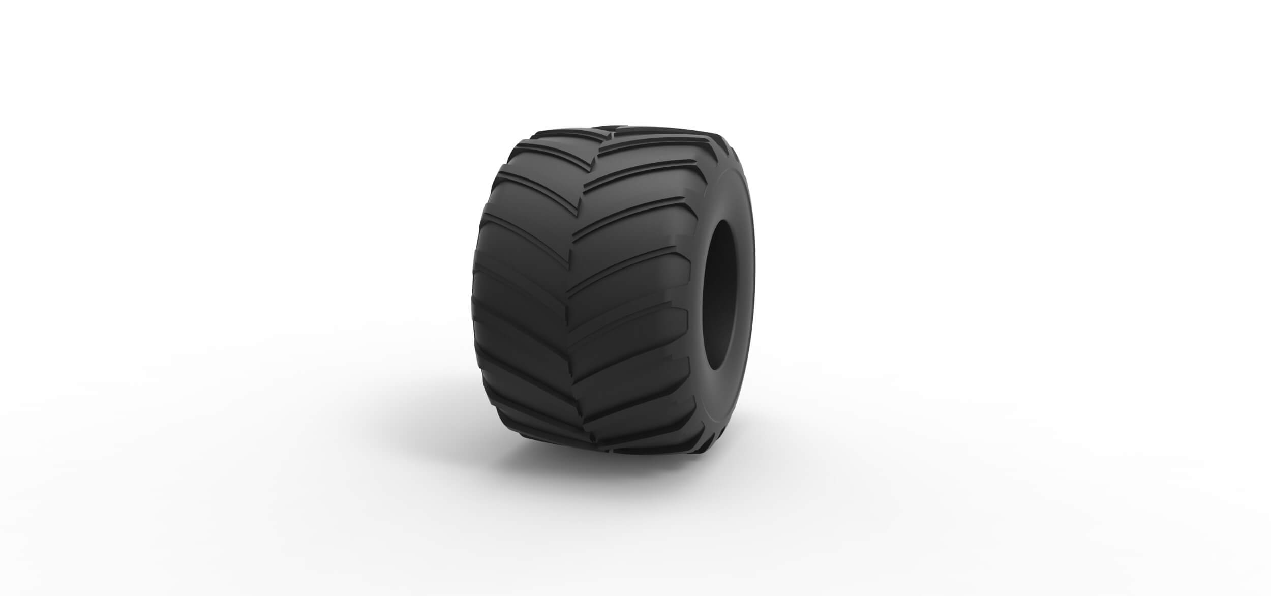 Monster Jam Tire 1:25 - 3D Model by TechItemsRock