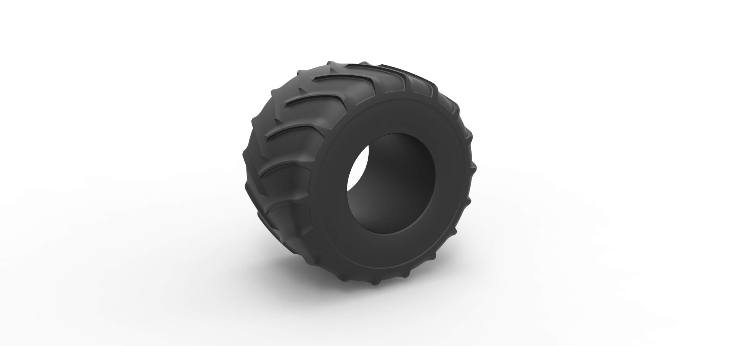 Monster Jam Tire 1:25 - 3D Model by TechItemsRock