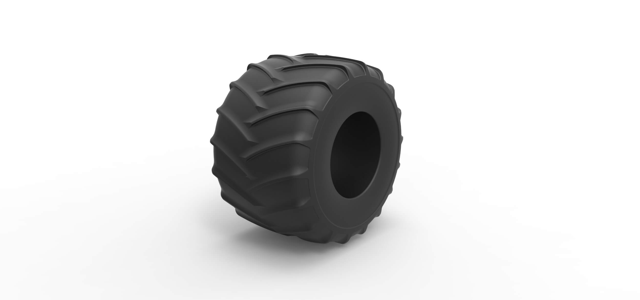 Monster Jam Tire 1:25 - 3D Model by TechItemsRock