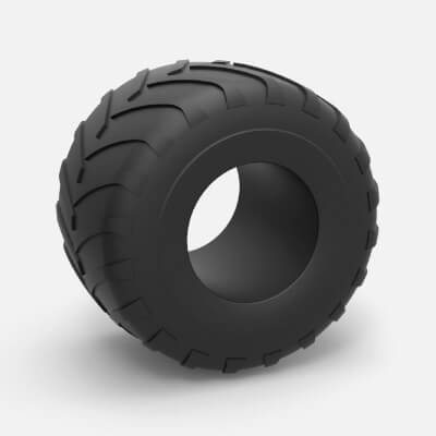 Monster Jam Tire 1:25 - 3D Model by TechItemsRock