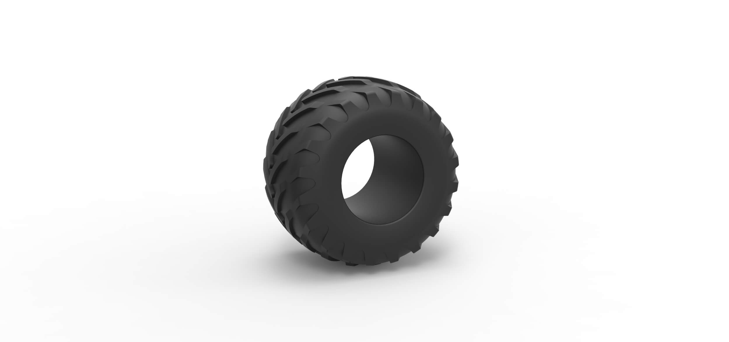 Monster Jam Tire 1:25 - 3D Model by TechItemsRock