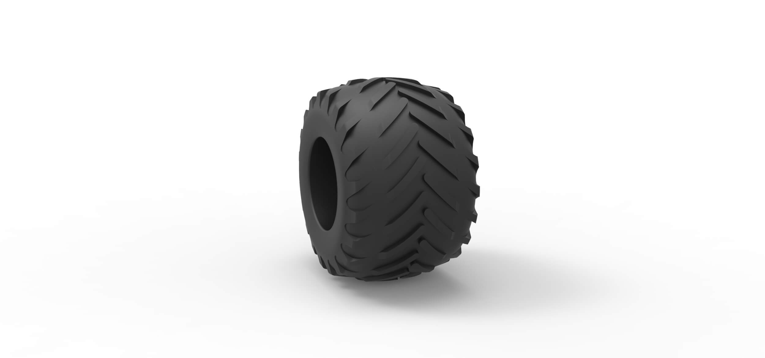 Monster Jam Tire 1:25 - 3D Model by TechItemsRock