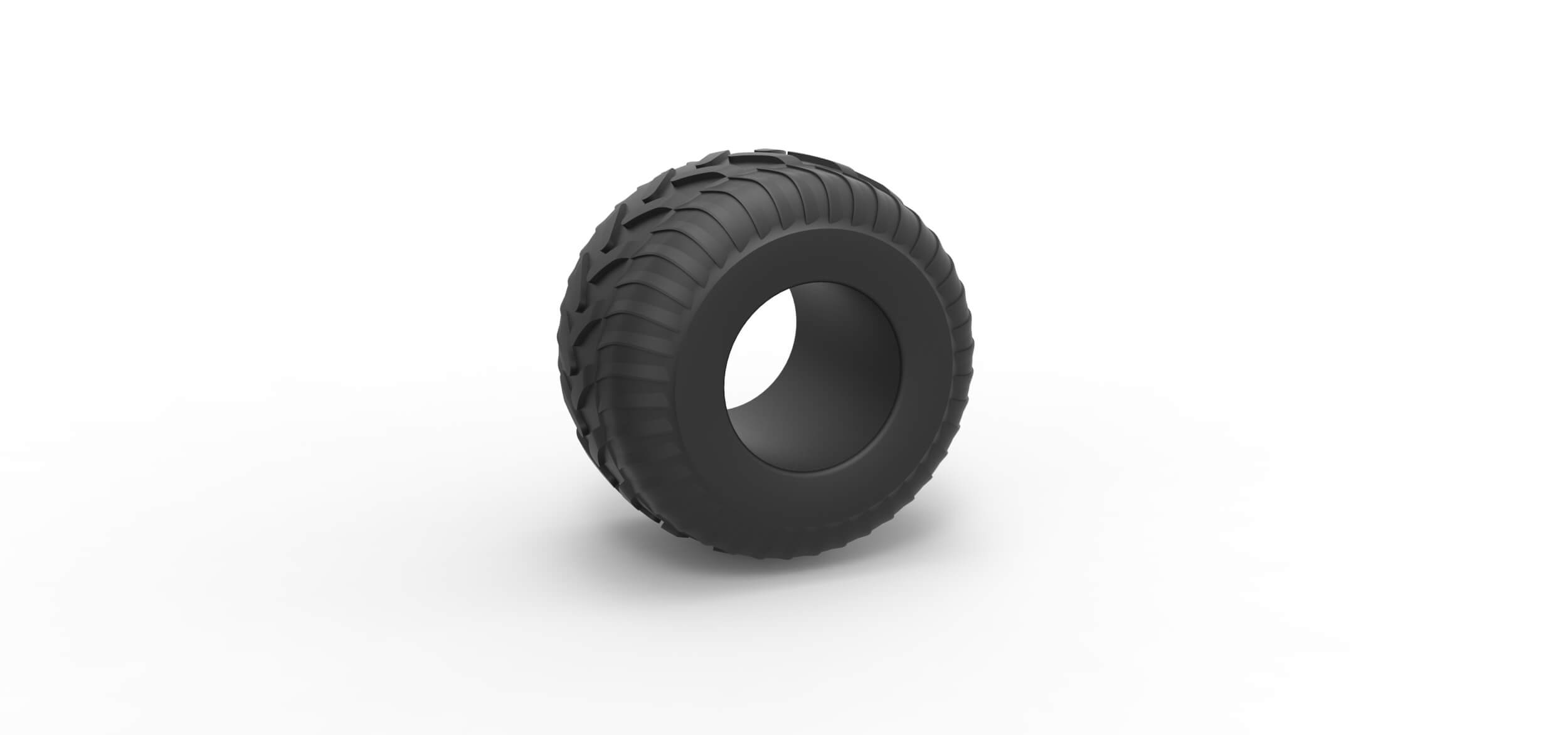 Monster Jam Tire 1:25 - 3D Model by TechItemsRock