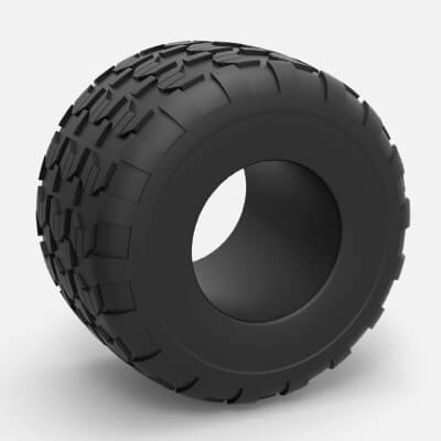 Monster Jam Tire 1:25 - 3D Model by TechItemsRock