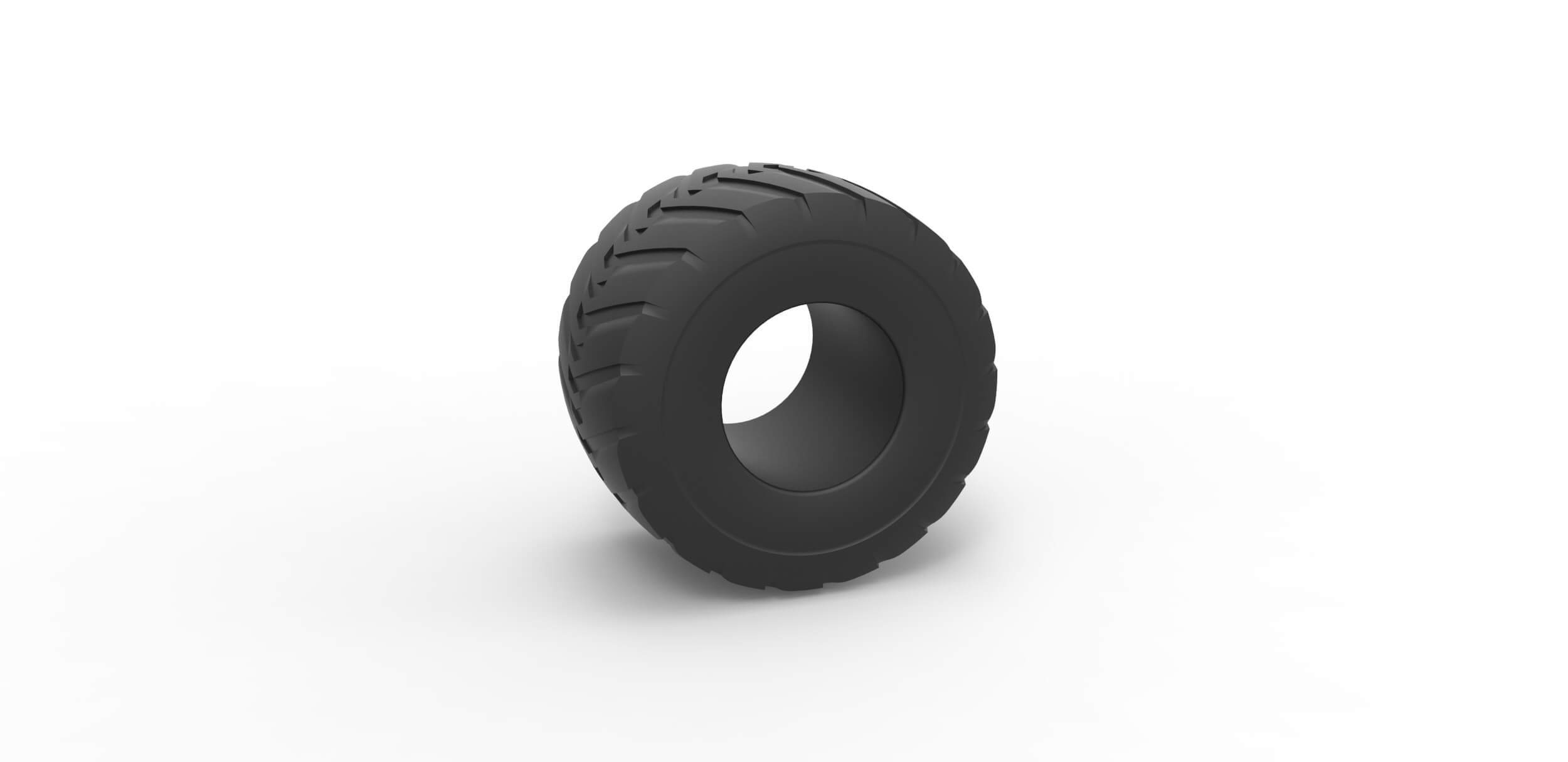 Monster Jam Tire 1:25 - 3D Model by TechItemsRock