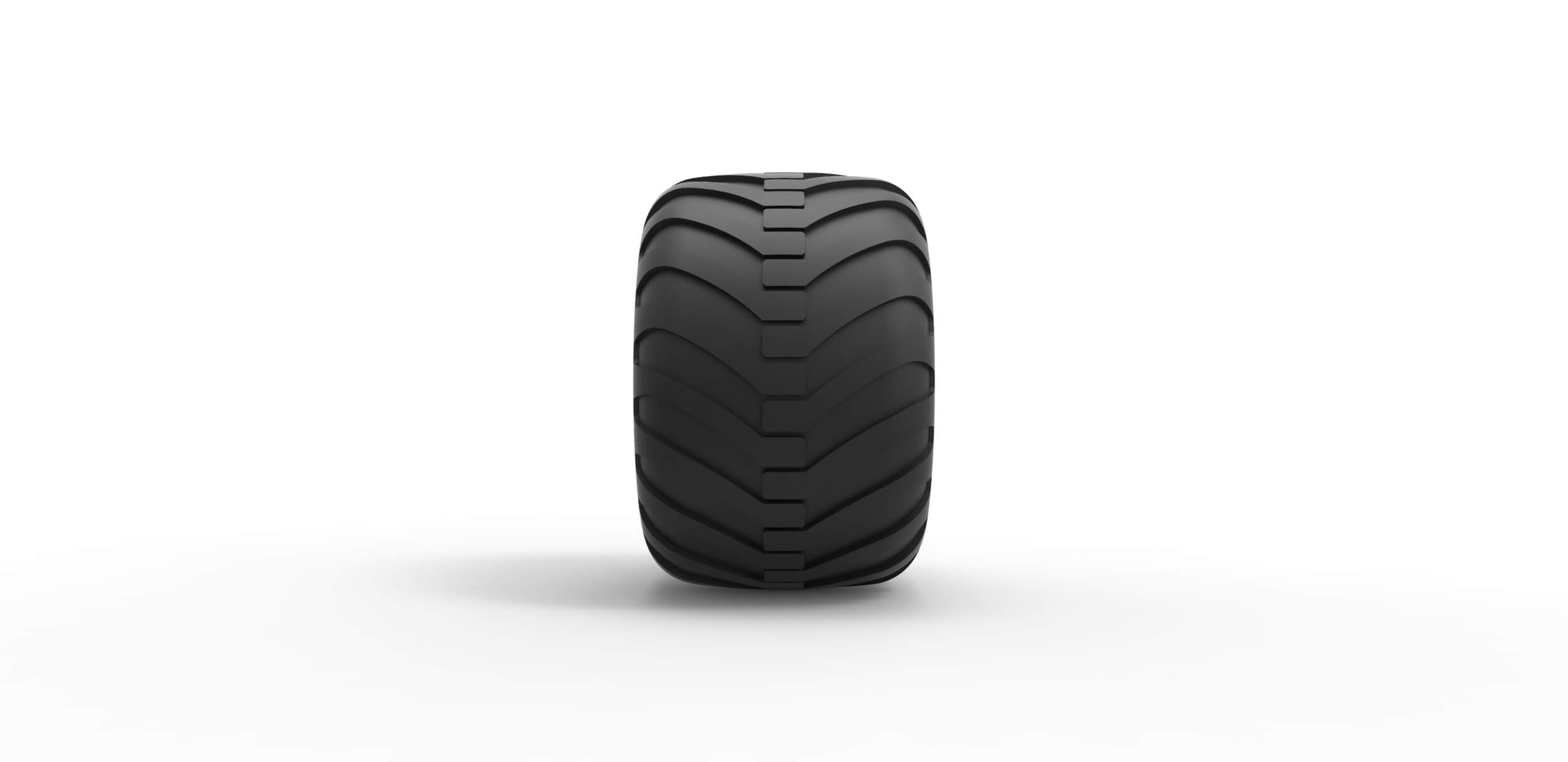 Monster Jam Tire 1:25 - 3D Model by TechItemsRock