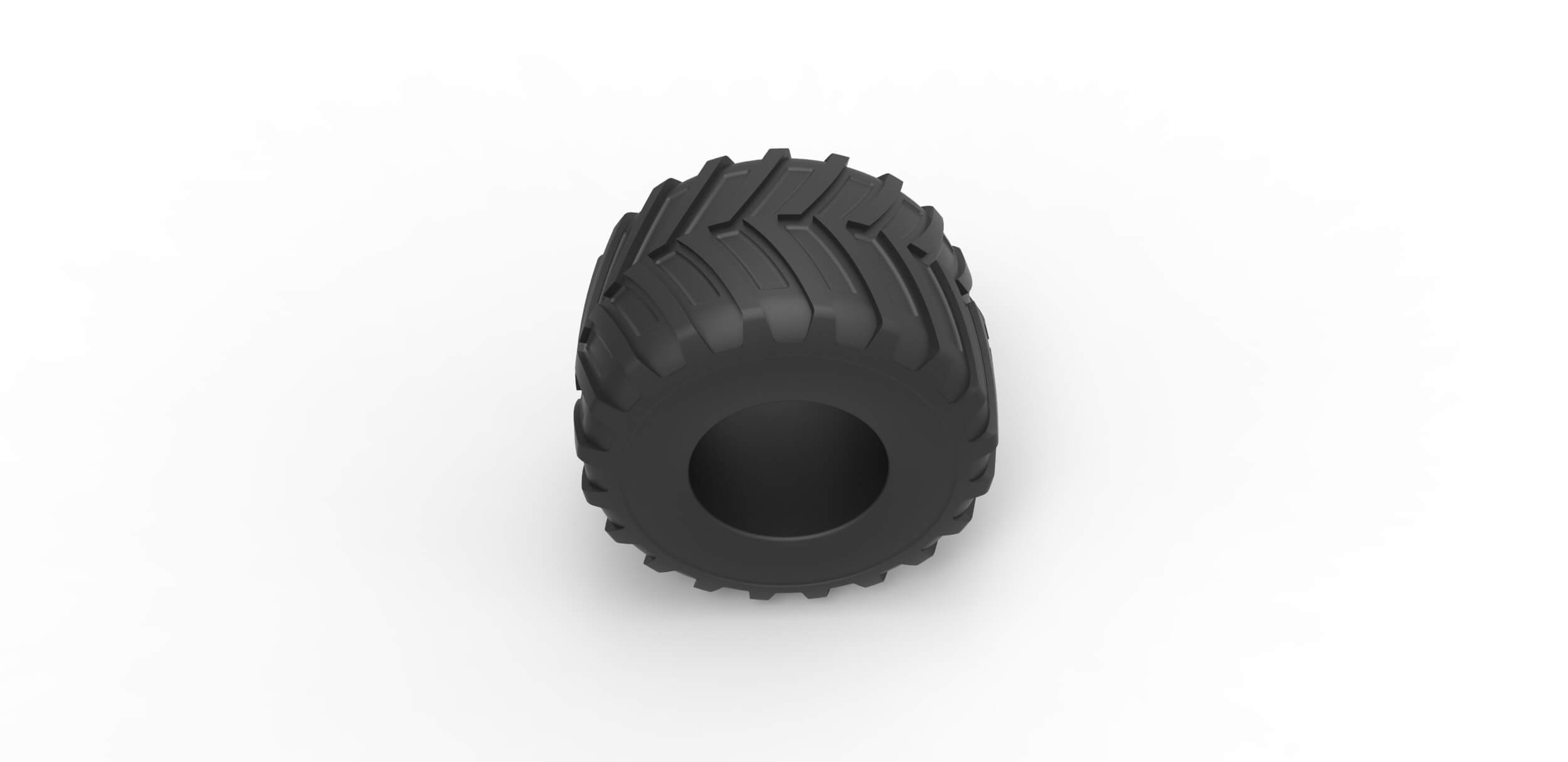 Monster Jam Tire 1:25 - 3D Model by TechItemsRock