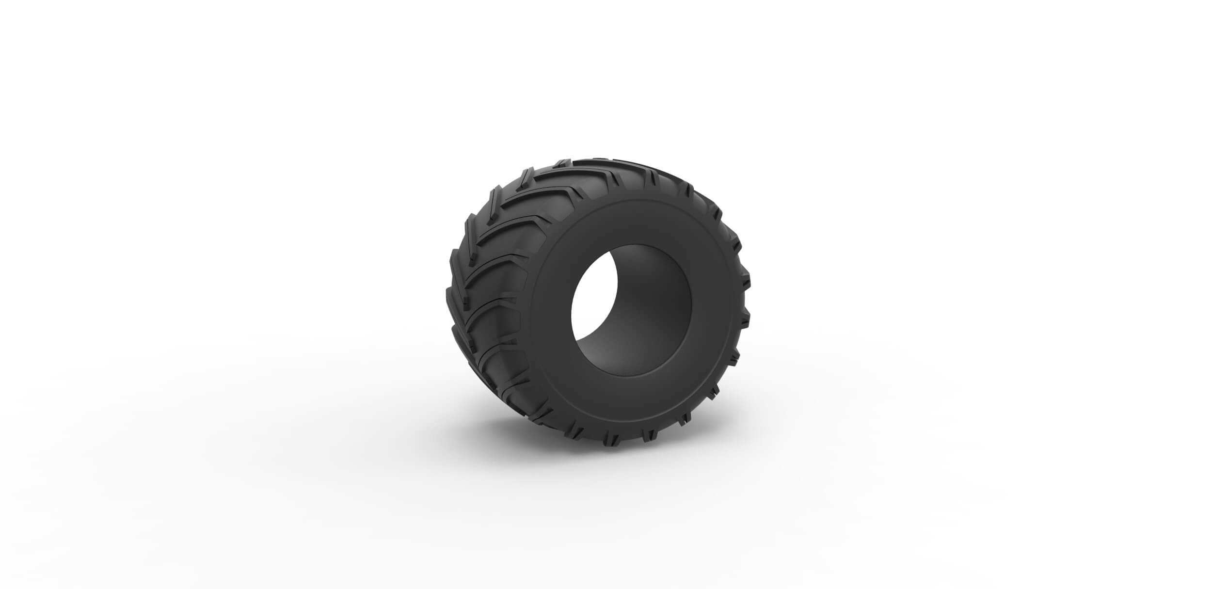 Monster Jam Tire 1:25 - 3D Model by TechItemsRock