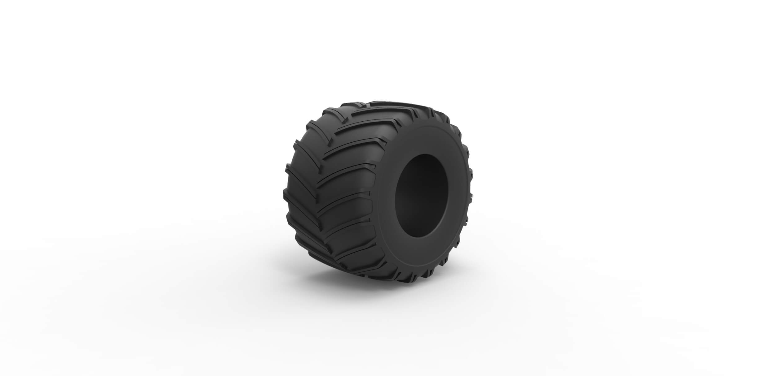 Monster Jam Tire 1:25 - 3D Model by TechItemsRock