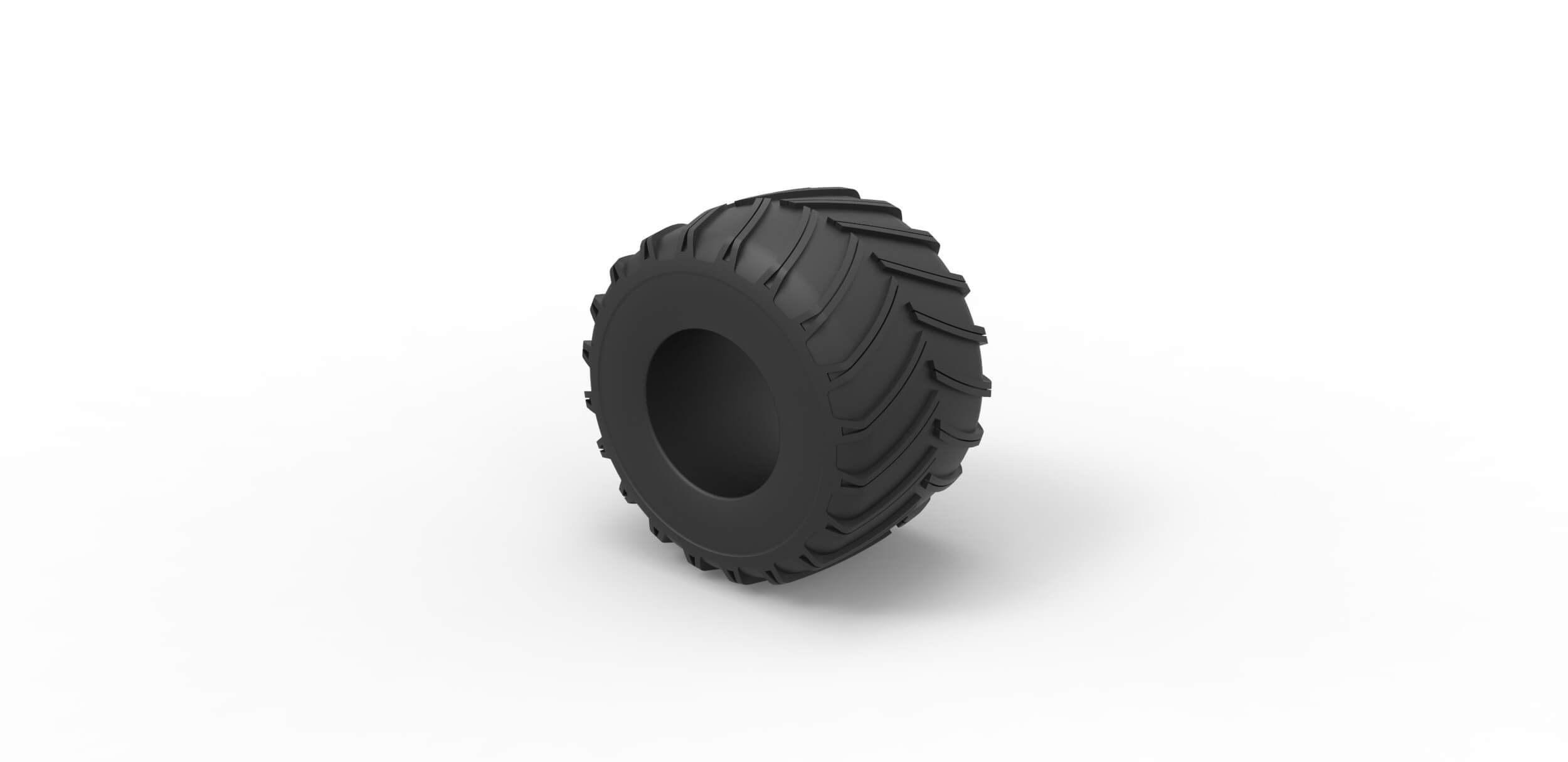 Monster Jam Tire 1:25 - 3D Model by TechItemsRock