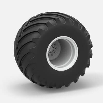 Monster Truck Wheel 1:25 - 3D Model by TechItemsRock