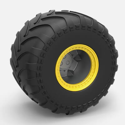 Monster Jam Wheel 1:25 - 3D Model by TechItemsRock