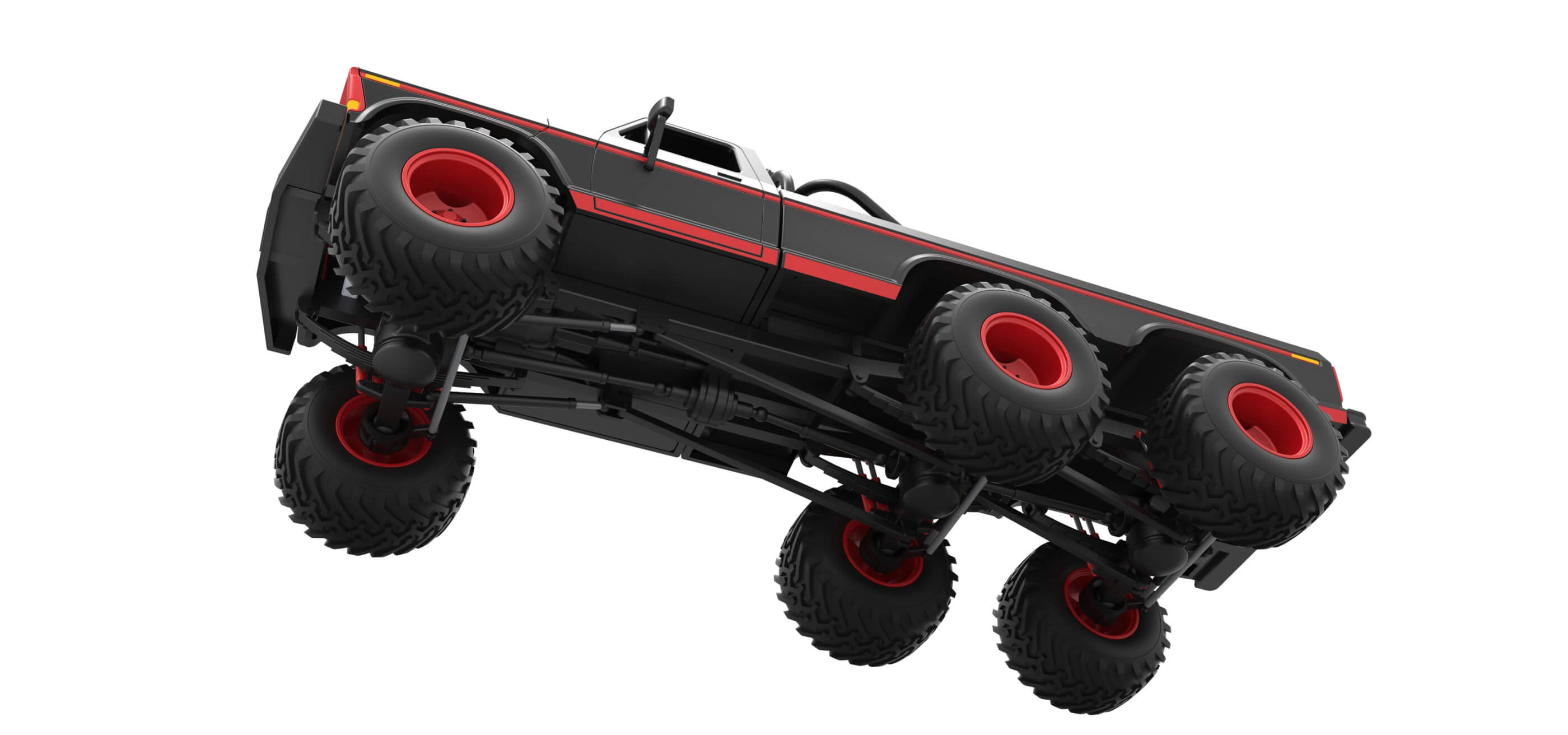 Monster Truck 6X6 1:25 - 3D Model by TechItemsRock