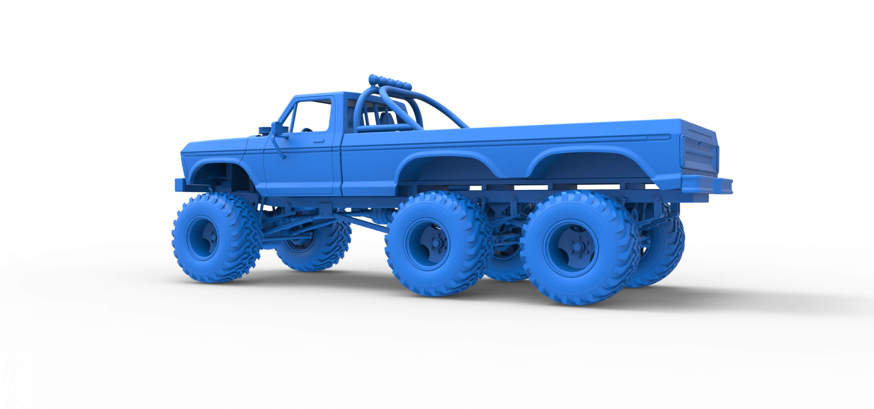 Monster Truck 6X6 1:25 - 3D Model by TechItemsRock