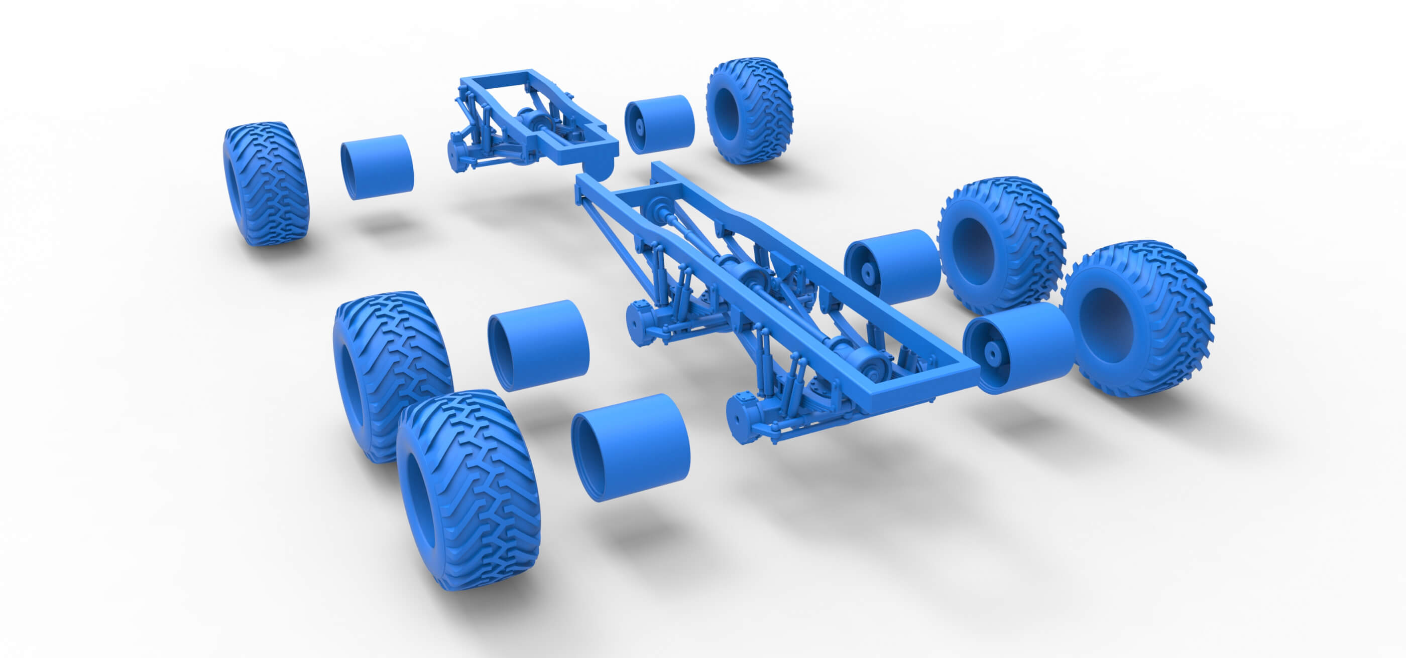 Monster Truck Chassis 1:25 - 3D Model by TechItemsRock