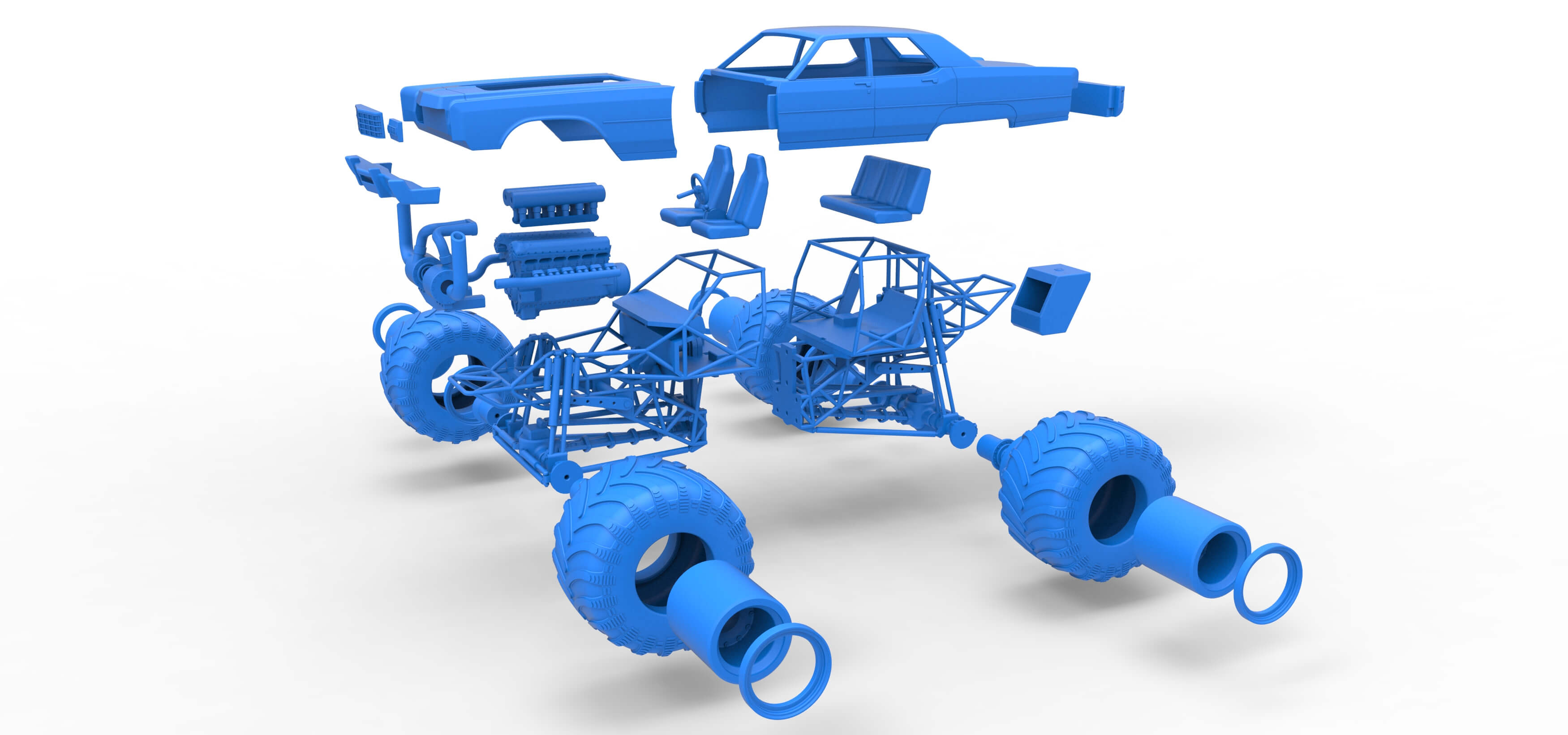 Monster Truck Concept 1:25 - 3D Model by TechItemsRock