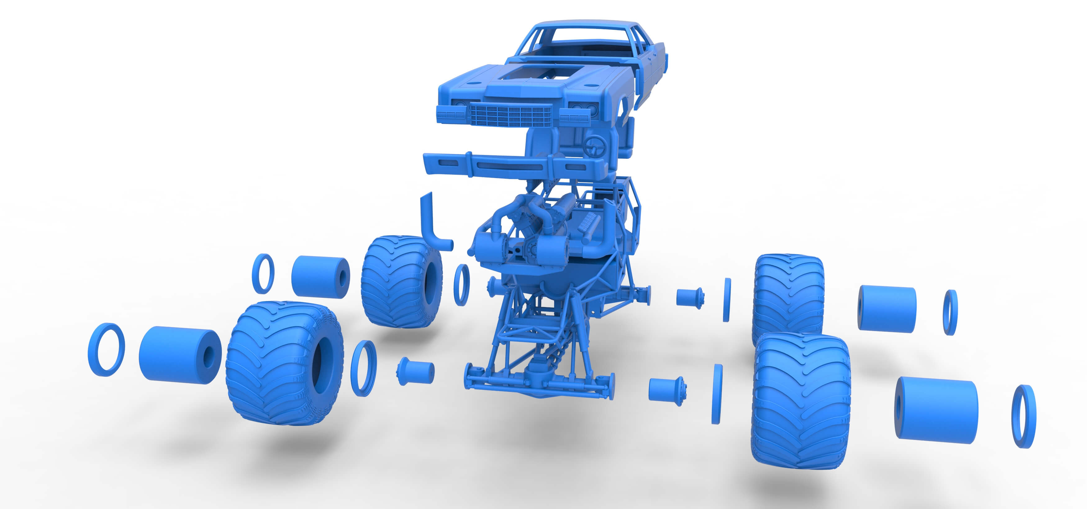 Monster Truck Concept 1:25 - 3D Model by TechItemsRock