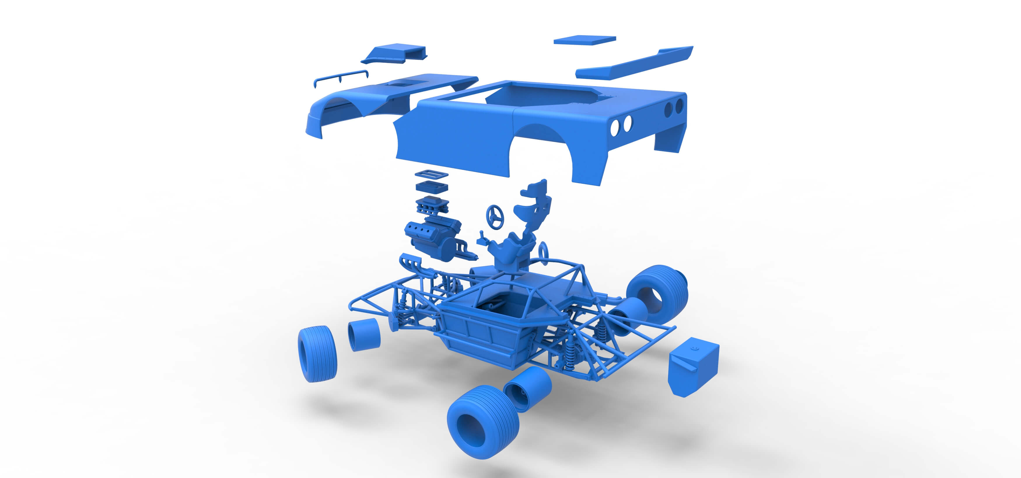 New Zealand Super Saloon Race Car While Turn V2 Scale 1:25 - 3D Model ...