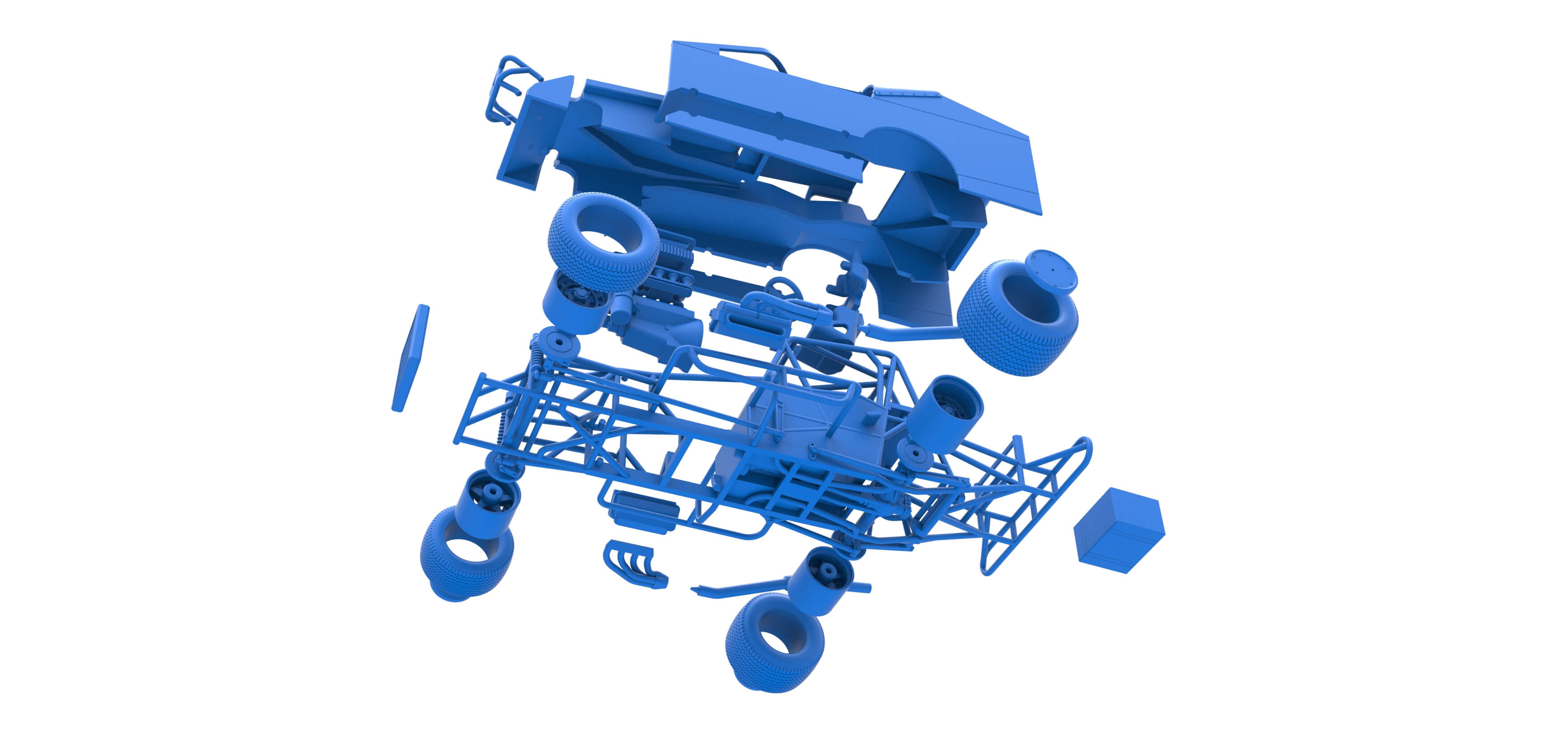 Northeast Dirt Modified Stock Car 1:25 - 3D Model by TechItemsRock