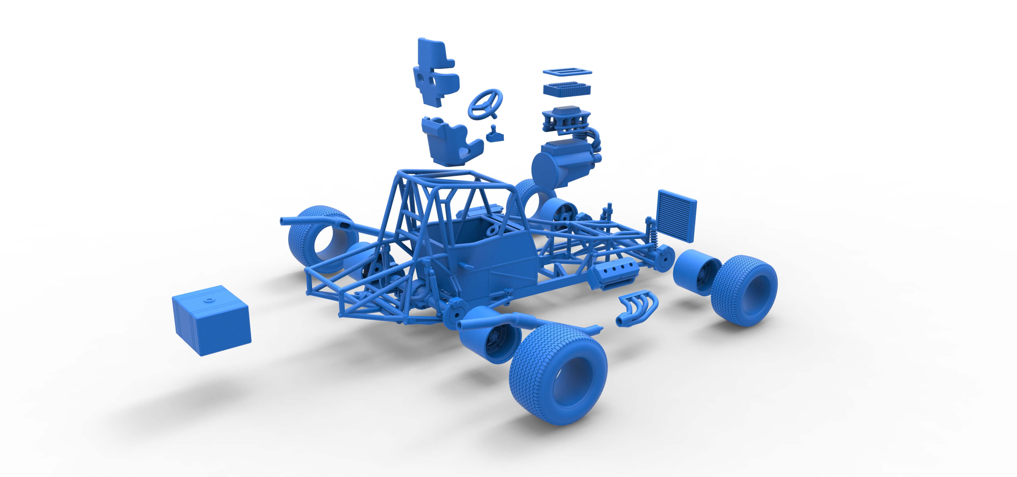 Northeast Dirt Modified Stock Car Base 1:25 - 3D Model by TechItemsRock