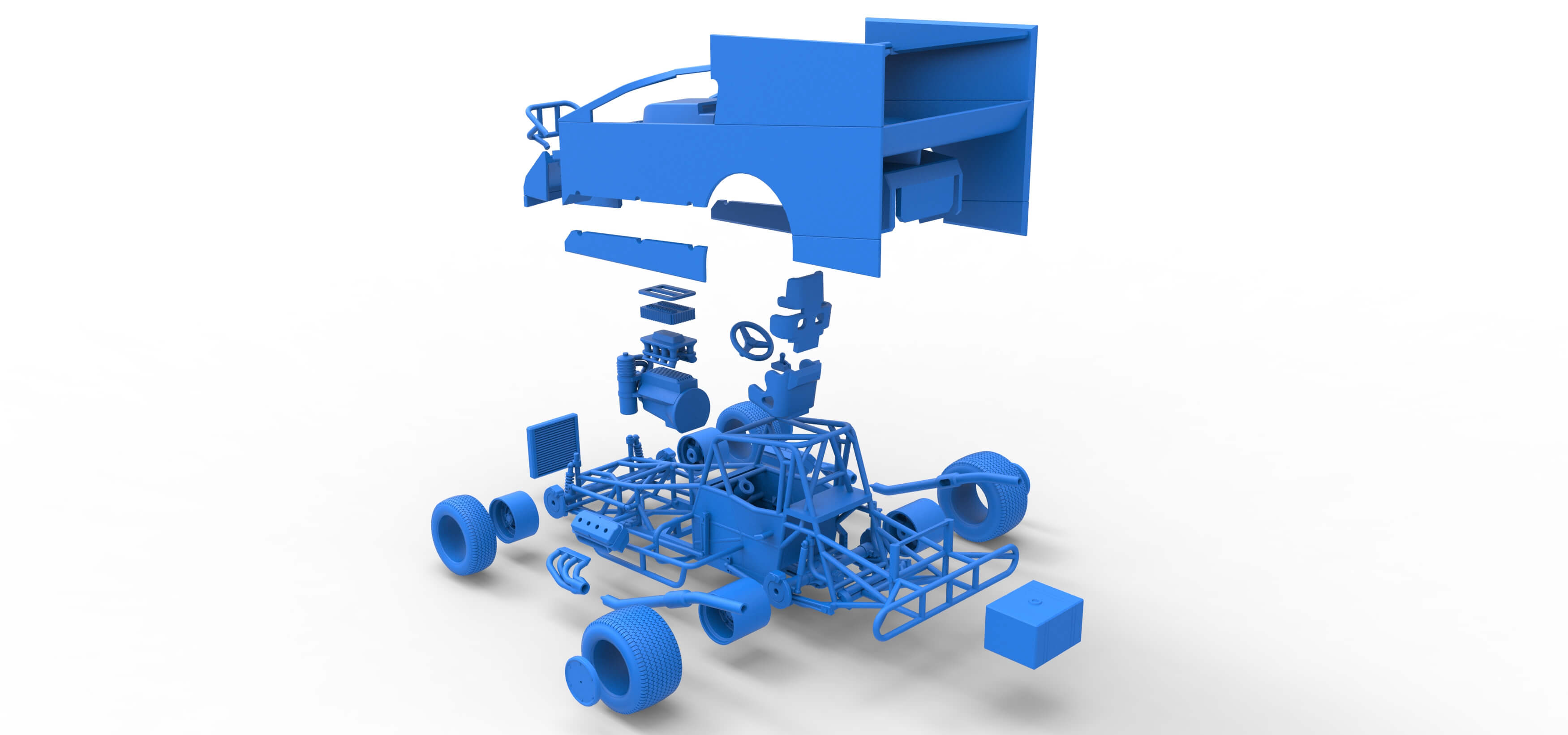 Northeast Outlaw Dirt Modified Stock Car 1:25 - 3D Model by TechItemsRock