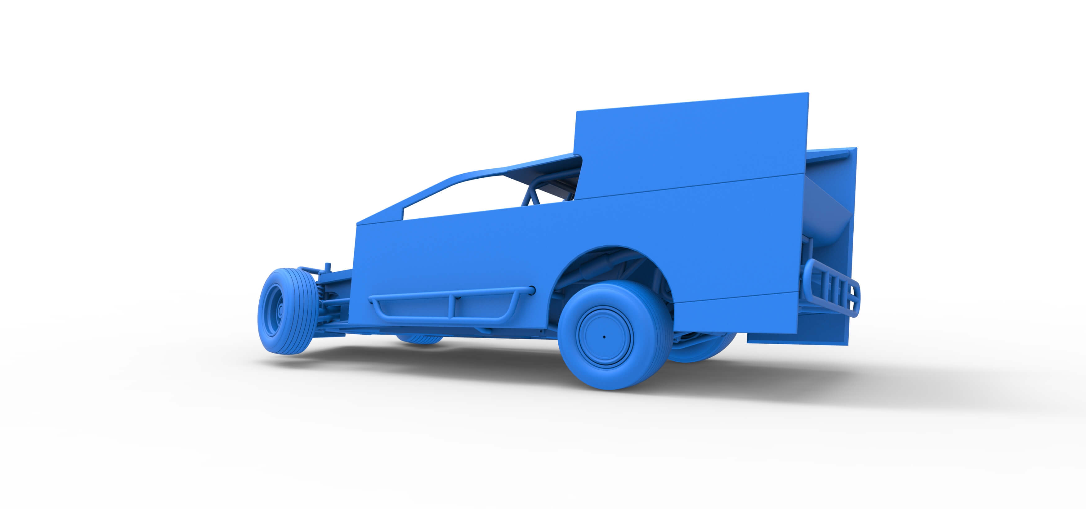 Northeast Outlaw Dirt Modified Stock Car While Turning 1:25 - 3D Model ...