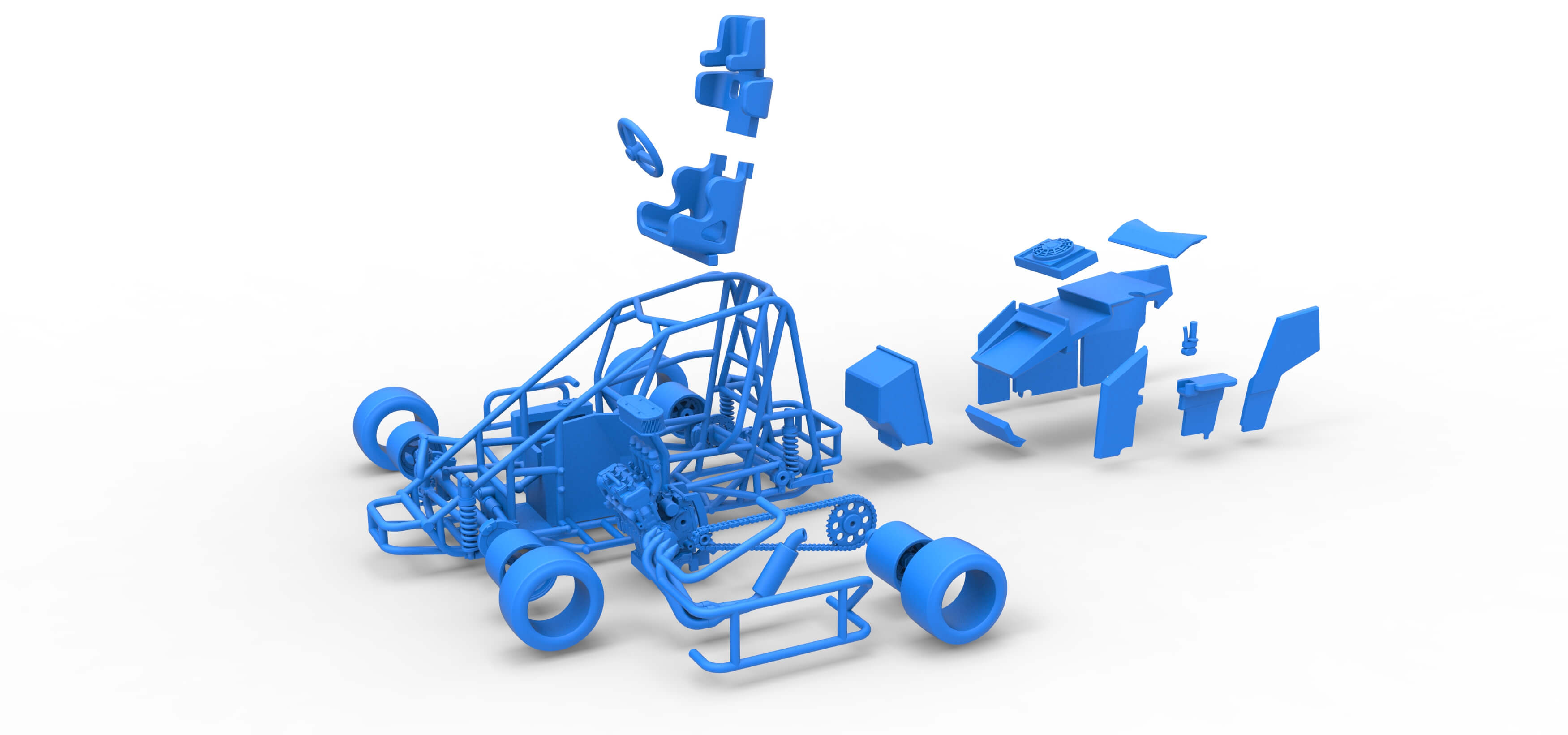 Pavement 600 Micro Sprint Car 1:25 - 3D Model by TechItemsRock