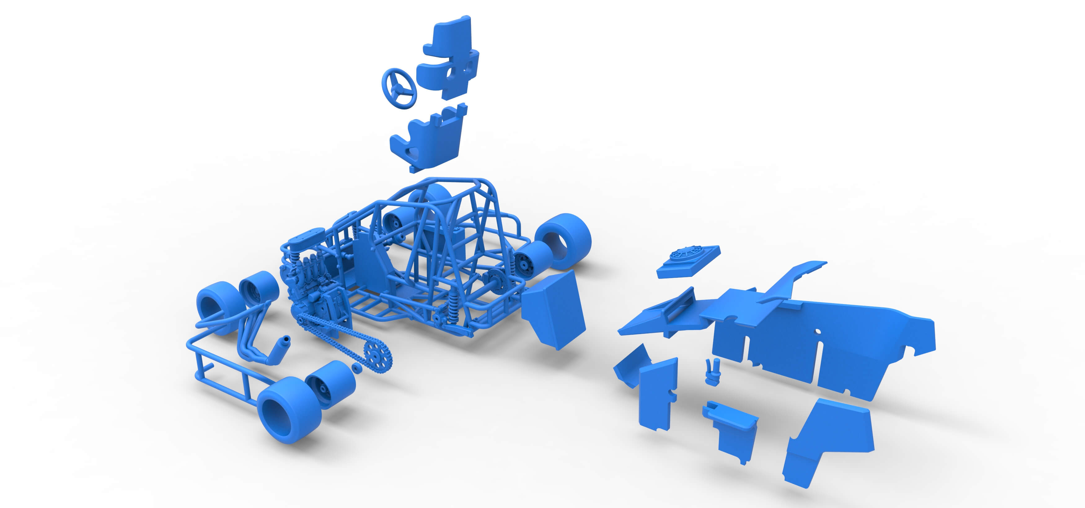 Pavement 600 Micro Sprint Car 1:25 - 3D Model by TechItemsRock