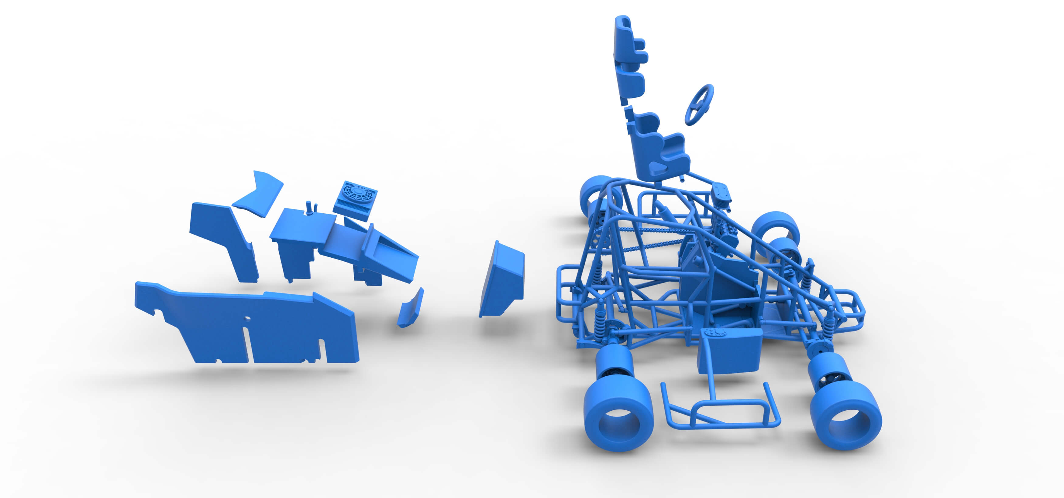 Pavement 600 Micro Sprint Car 1:25 - 3D Model by TechItemsRock