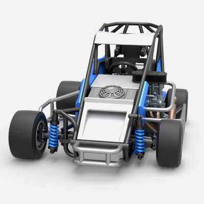 Pavement 600 Micro Sprint Car 1:25 - 3D Model by TechItemsRock