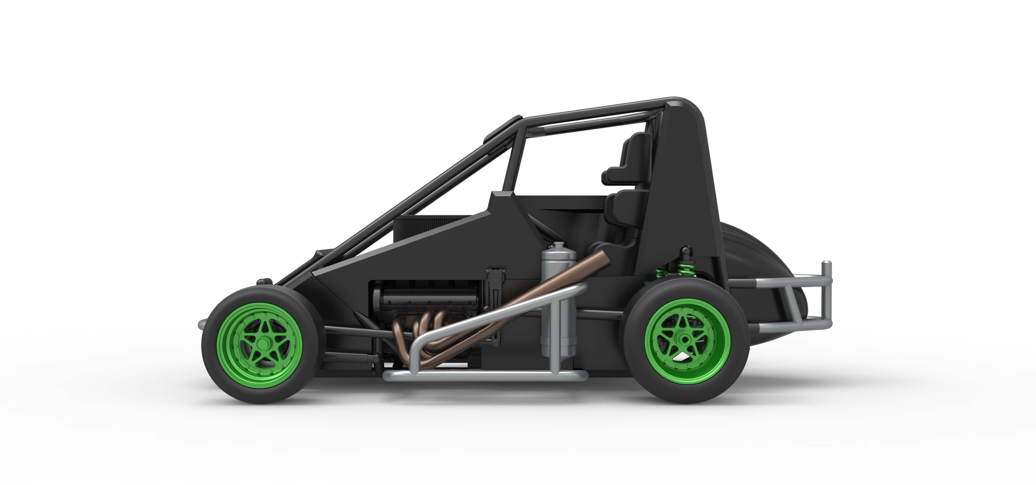 Pavement Midget Car Scale 1:25 - 3D Model by TechItemsRock