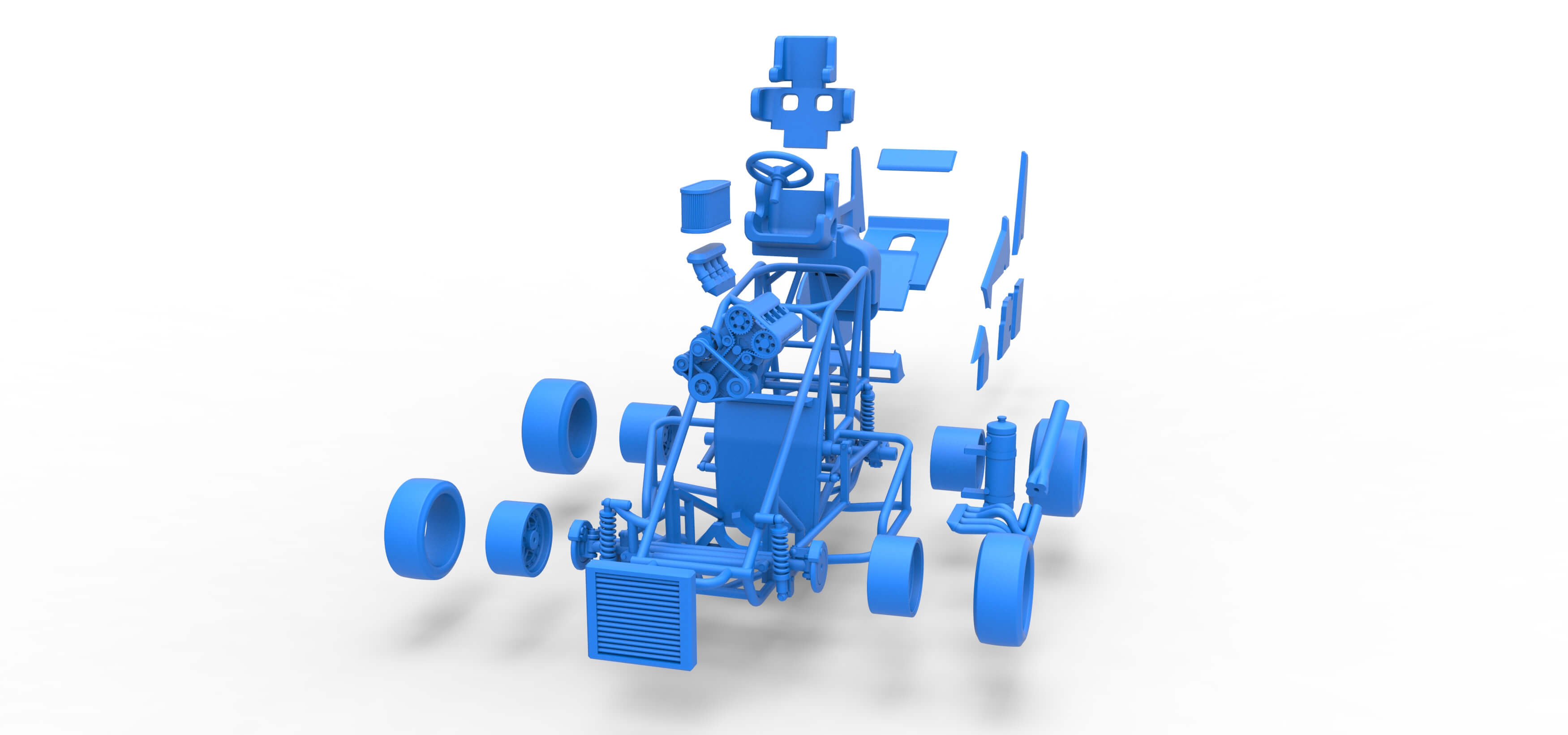 Pavement Midget Car Scale 1:25 - 3D Model by TechItemsRock