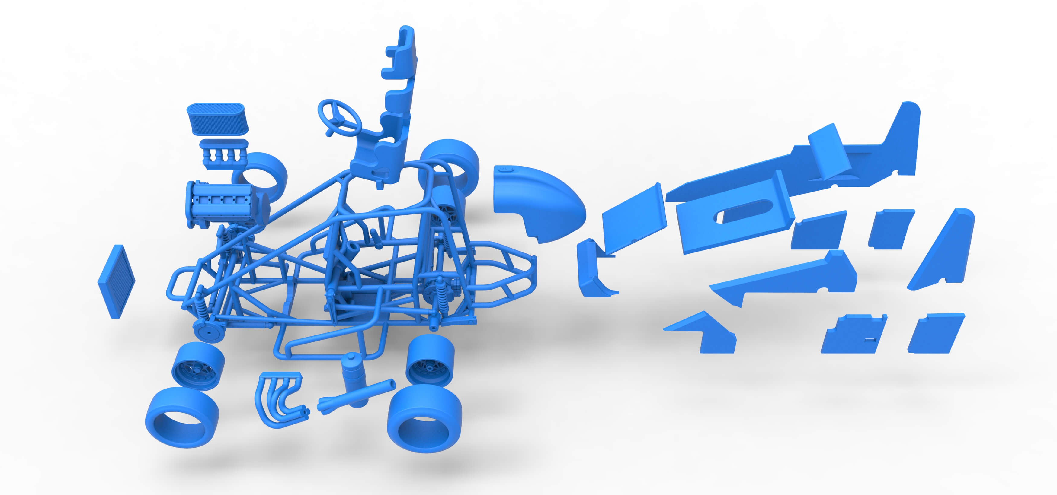 Pavement Midget Car Scale 1:25 - 3D Model by TechItemsRock