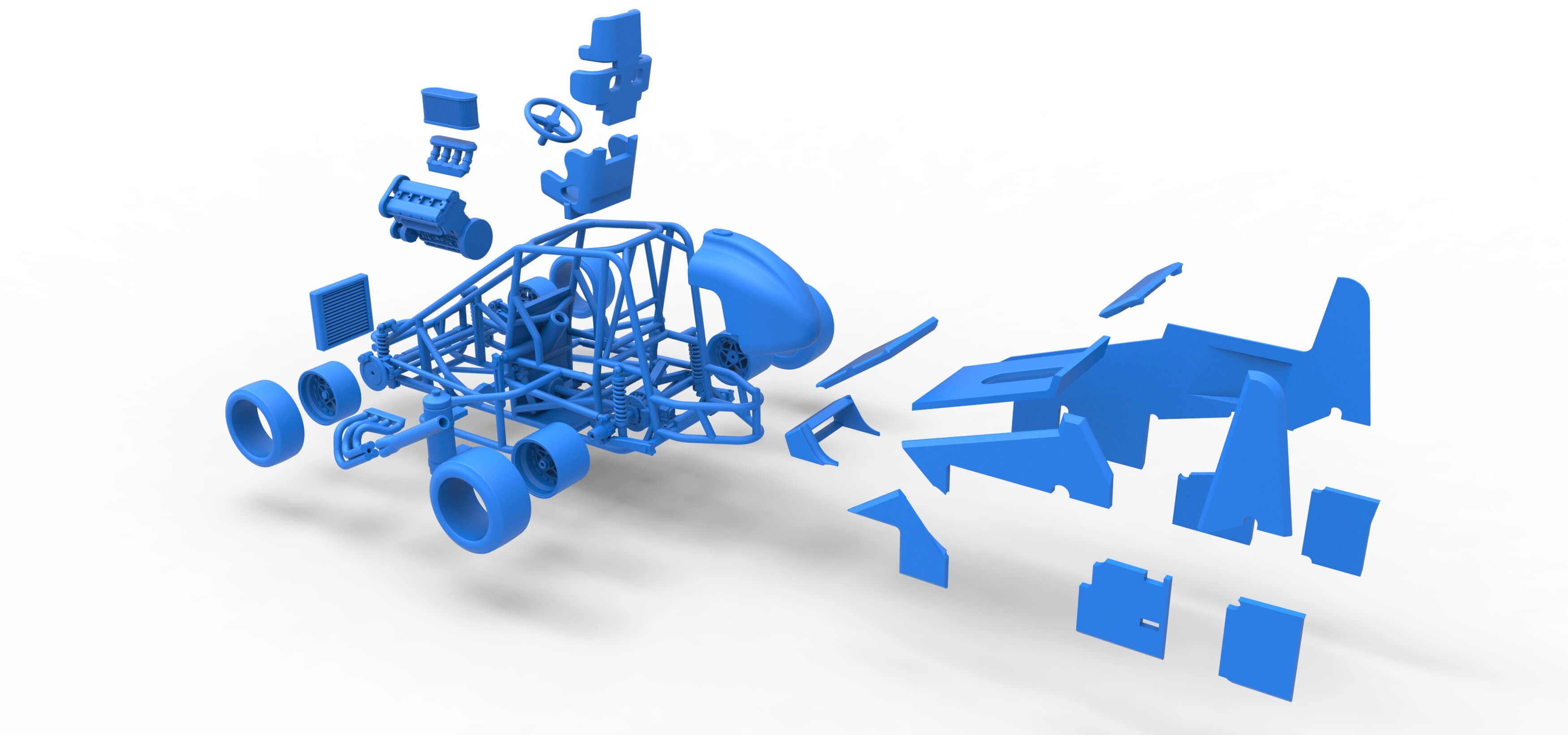 Pavement Midget Car Scale 1:25 - 3D Model by TechItemsRock