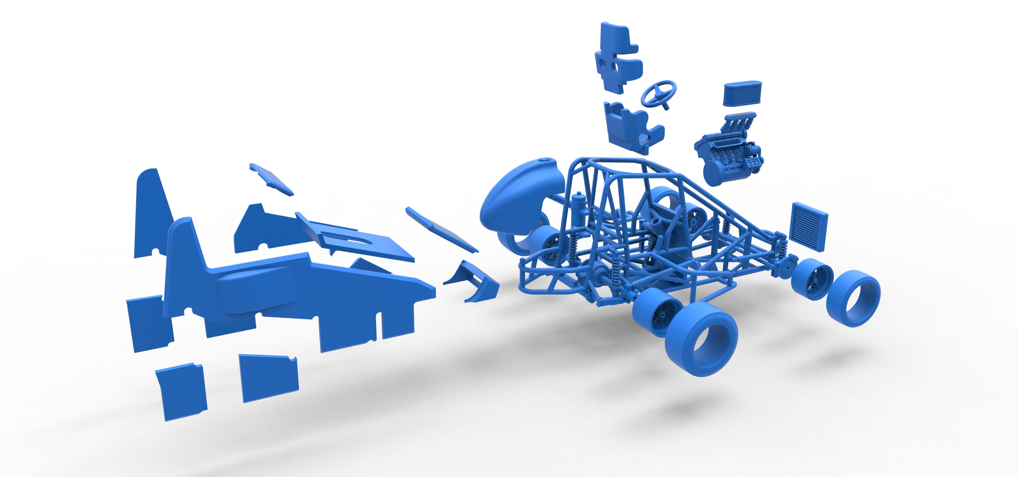 Pavement Midget Car Scale 1:25 - 3D Model by TechItemsRock