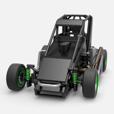 Pavement Midget Car Scale 1:25 - 3D Model by TechItemsRock