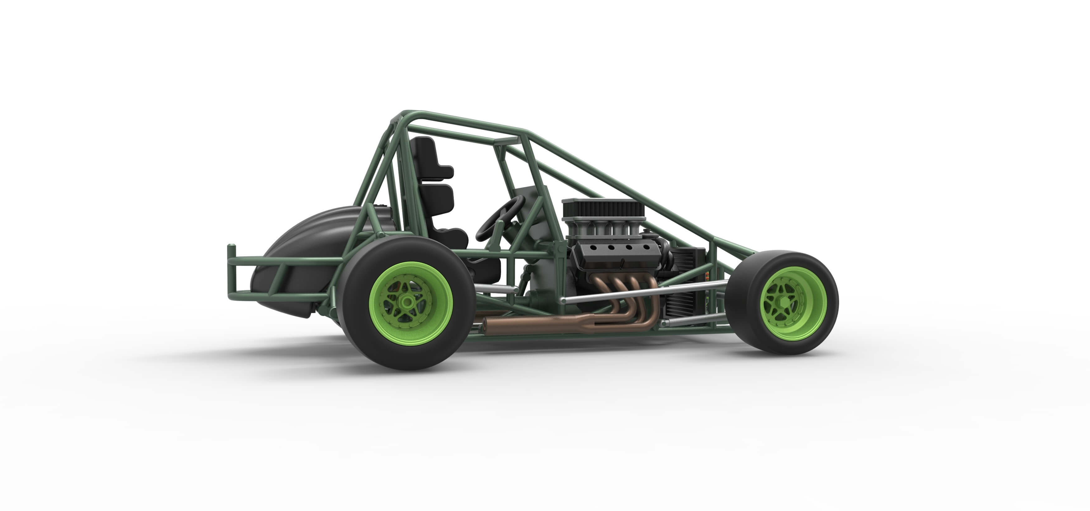 Pavement Sprint Car Base 1:25 - 3D Model by TechItemsRock