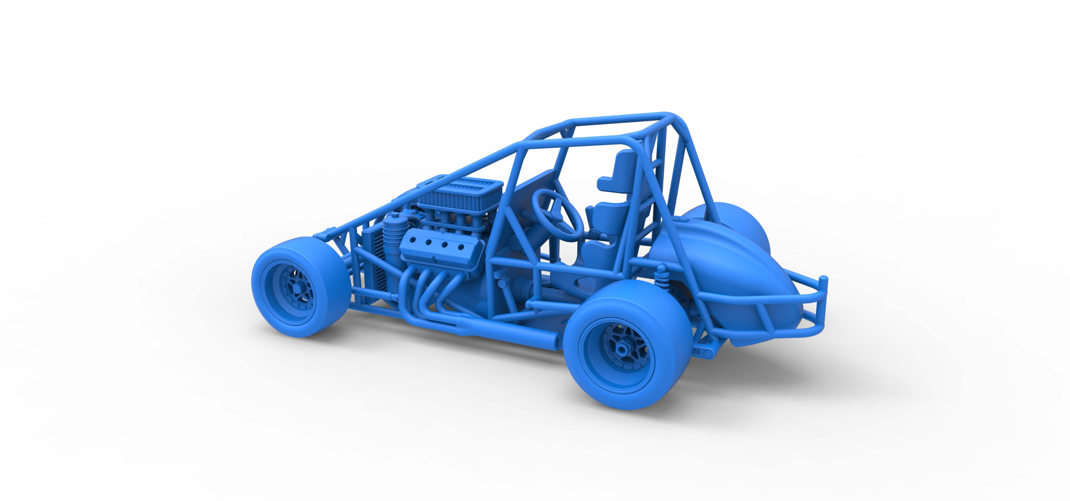 Pavement Sprint Car Base 1:25 - 3D Model by TechItemsRock