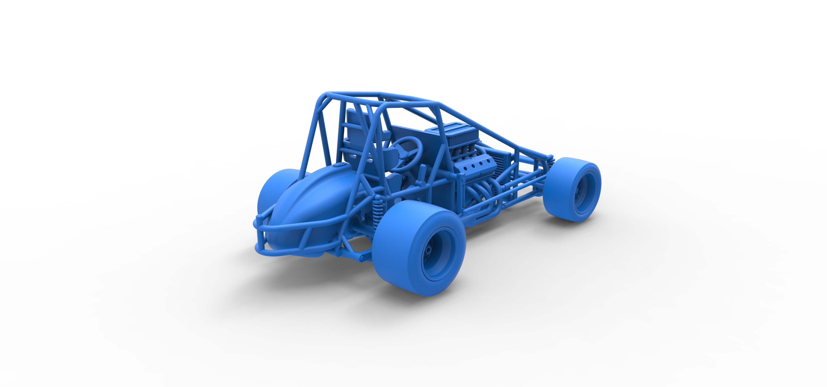 Pavement Sprint Car Base 1:25 - 3D Model by TechItemsRock
