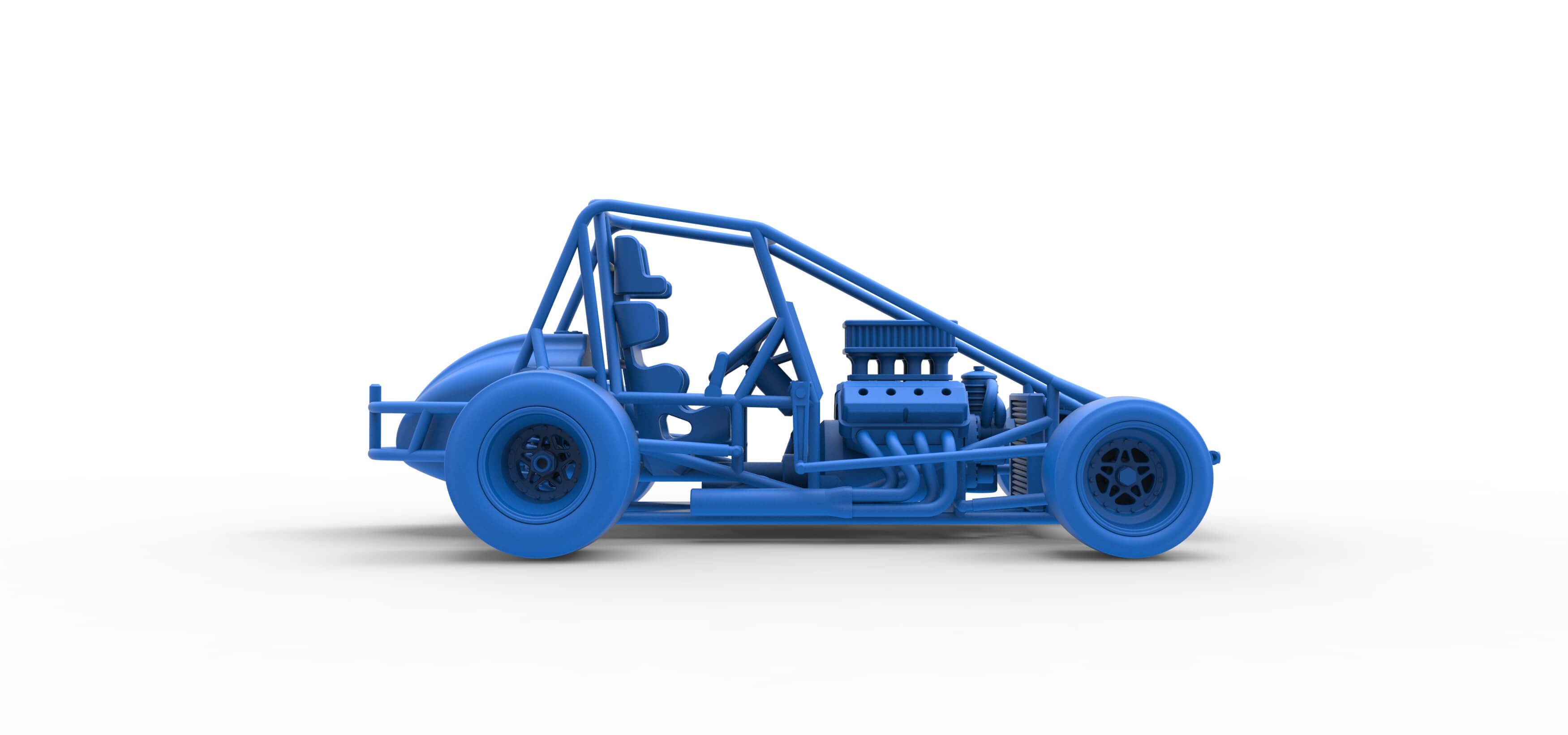 Pavement Sprint Car Base 1:25 - 3D Model by TechItemsRock