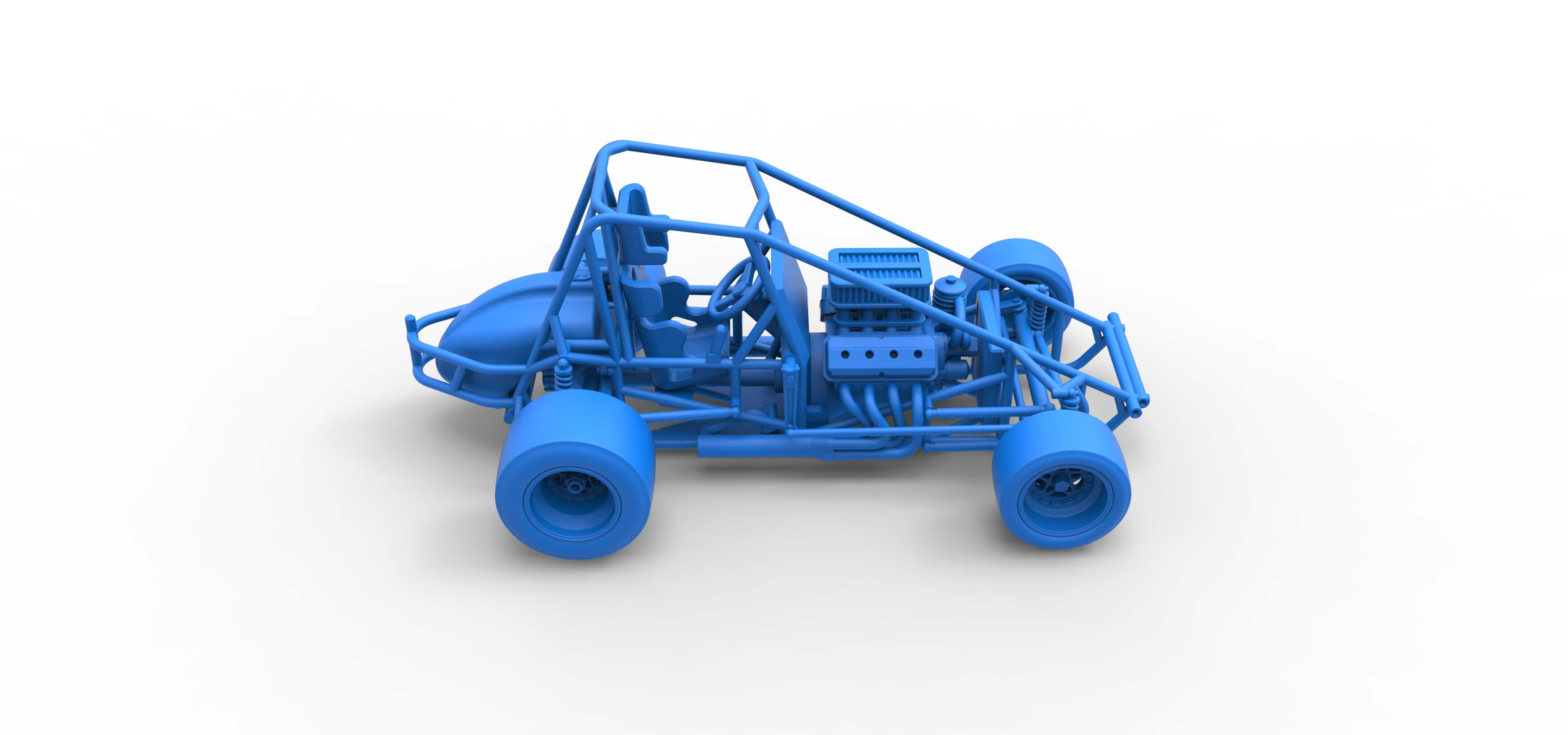 Pavement Sprint Car Base 1:25 - 3D Model by TechItemsRock