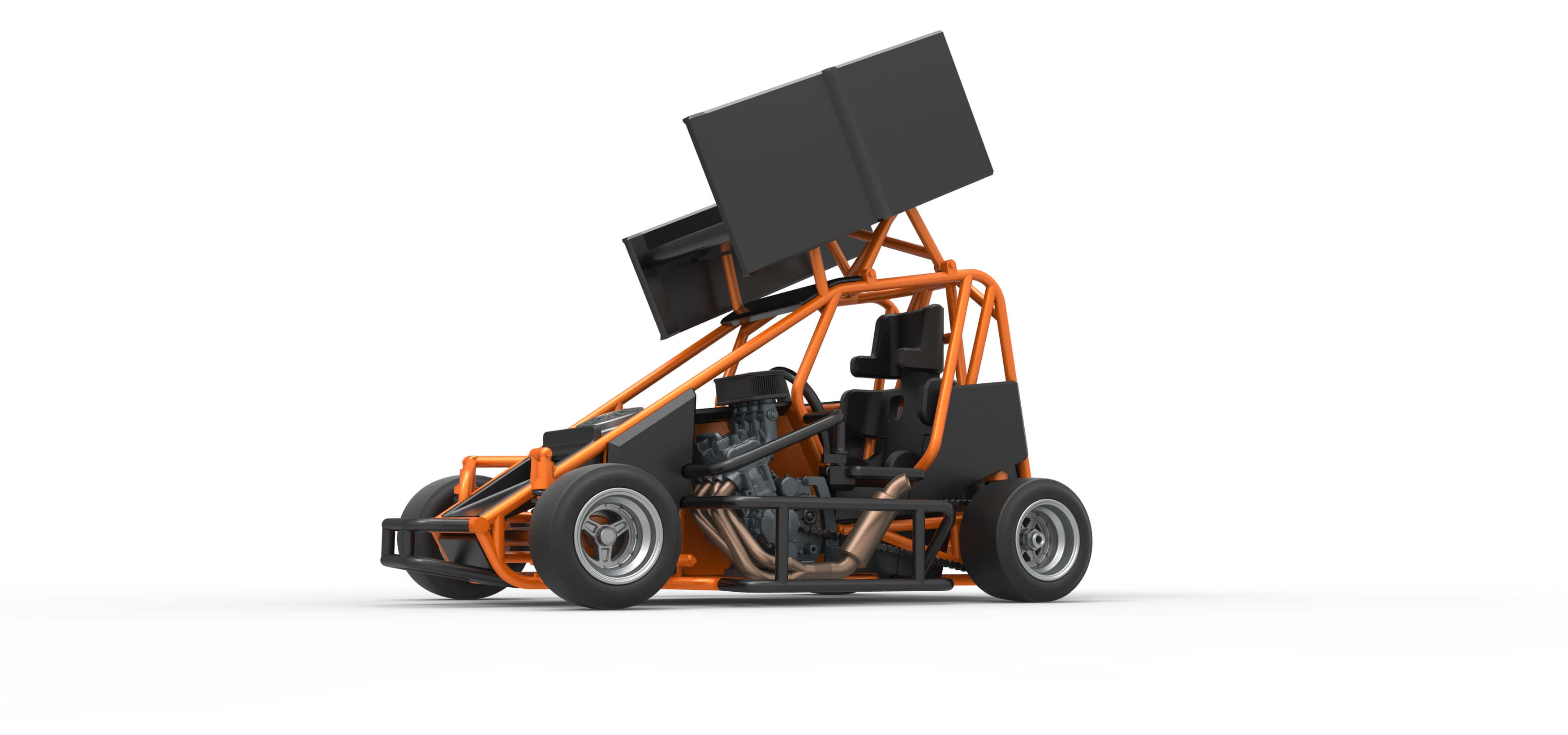 Pavement Winged 600 Micro Sprint Car 1:25 - 3D Model by TechItemsRock