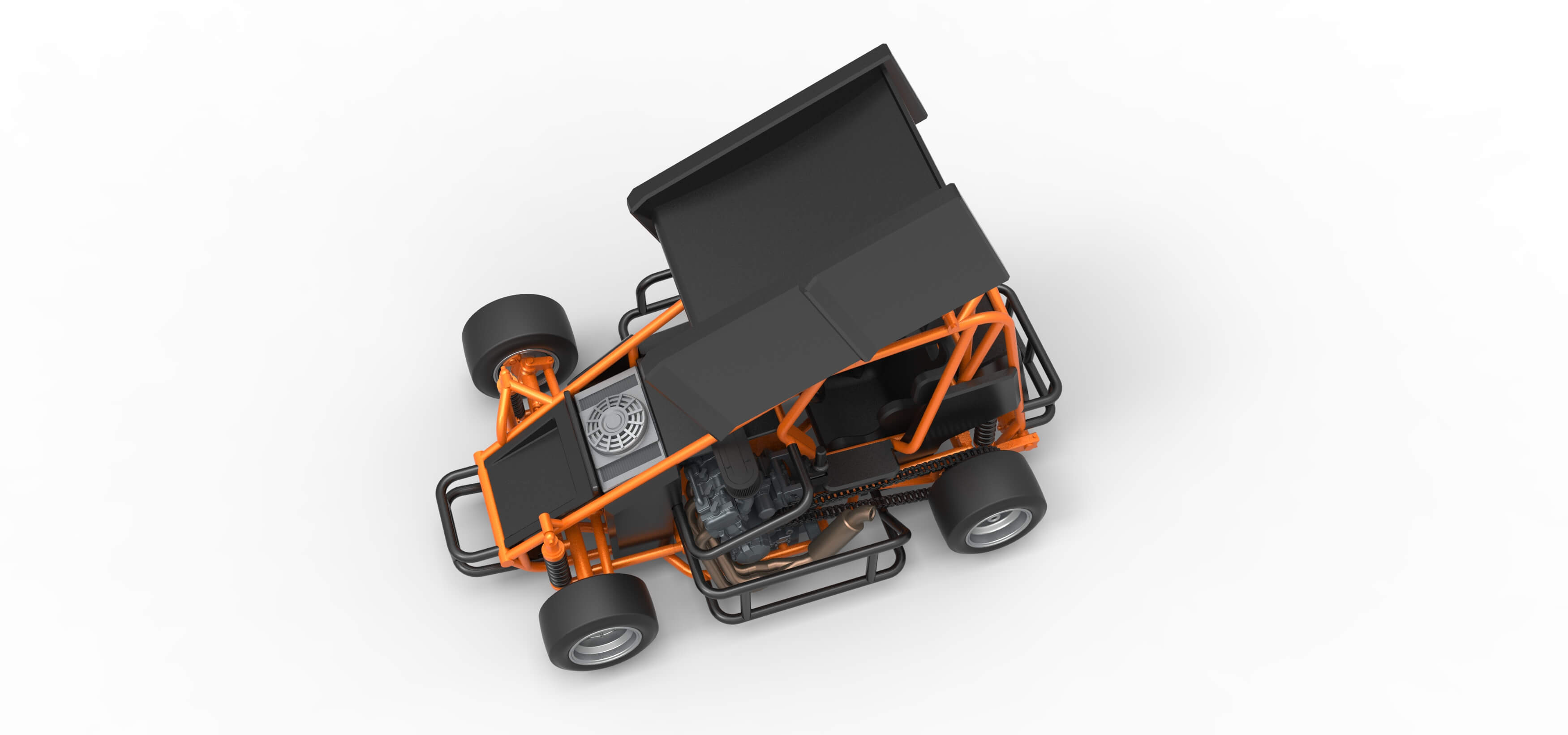 Pavement Winged 600 Micro Sprint Car 1:25 - 3D Model by TechItemsRock